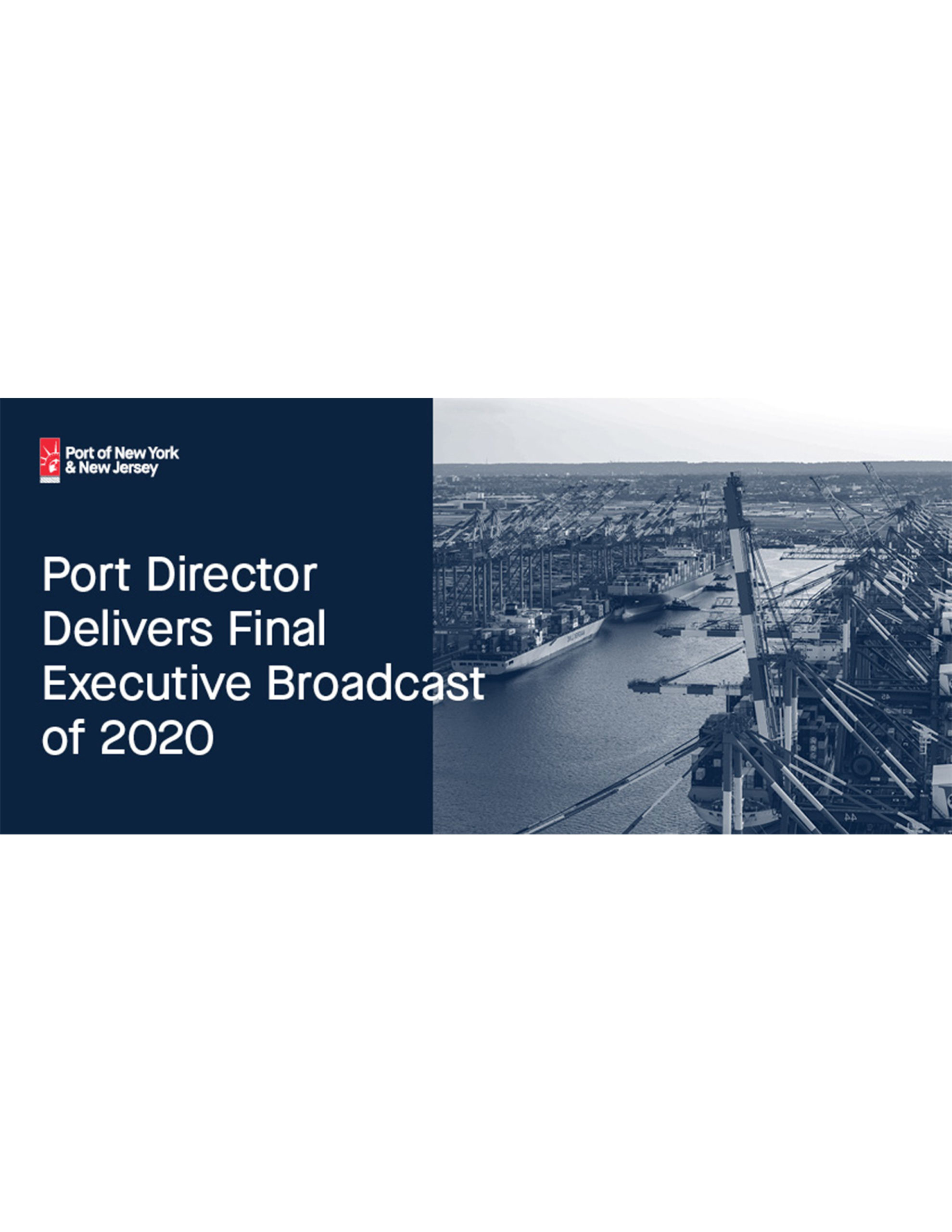 Port Director Delivers Final Executive Broadcast of 2020 - Breaking Waves