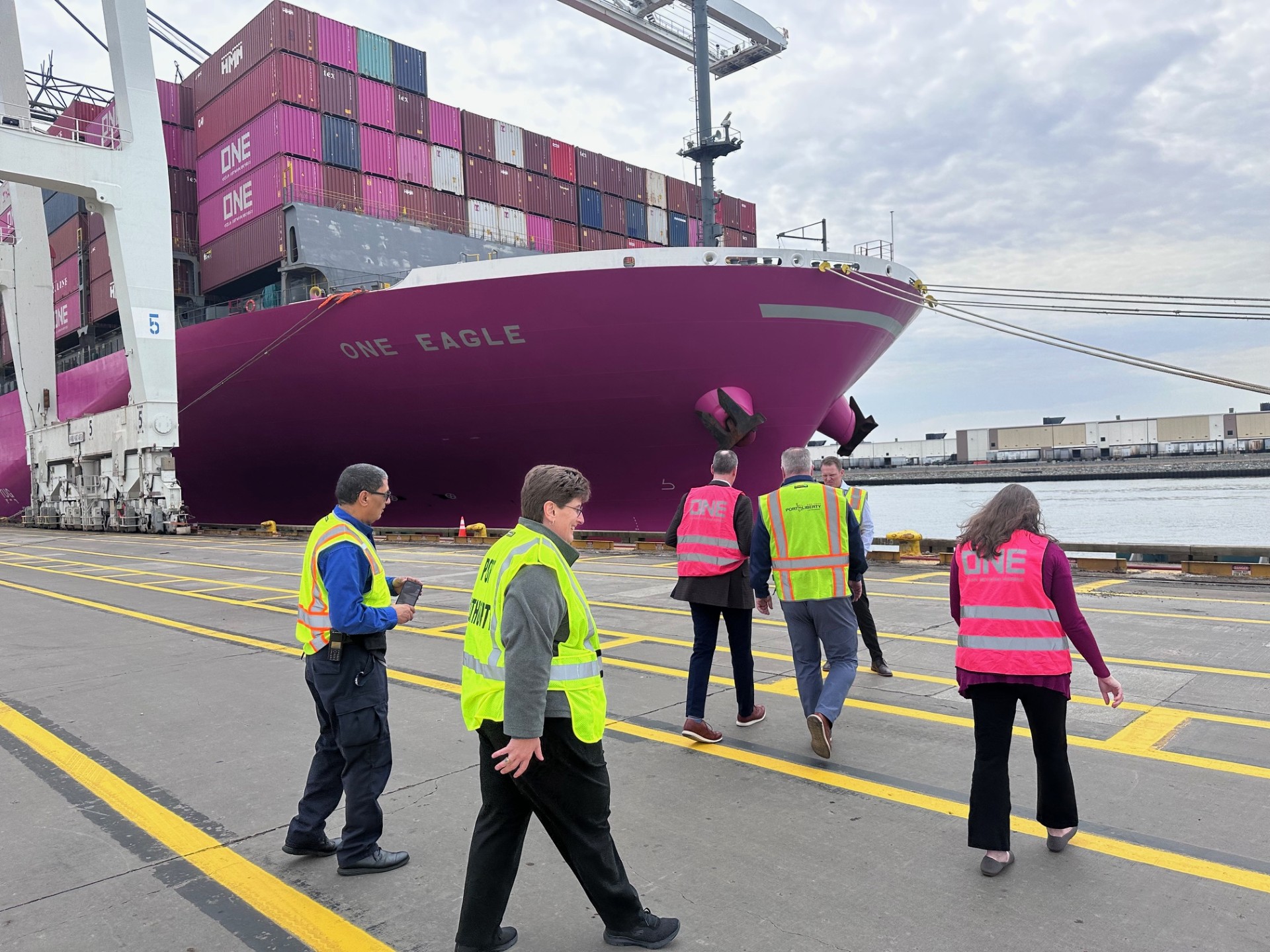 The ONE Eagle Lands at the Port of New York and New Jersey - Breaking Waves